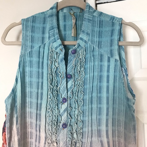 Aratta | Dresses | Aratta Silent Journey Sleeveless Button Down ...